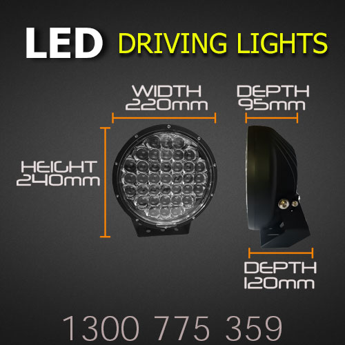 BLACK DIAMOND 9 " 370 Watt LED Driving Lights | 1LUX@1200Mtrs | Hybrid ...
