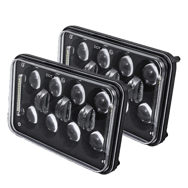 4x6″ Black LED Headlights with DRL – Pro Series | Pro Vision Lighting™